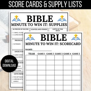 Bible Minute to Win It Games, 50 Bible Minute to Win It Party Games ...