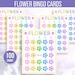 Flower Bingo, 100 Spring Bingo Cards, Flower Carte Bingo, Spring ...