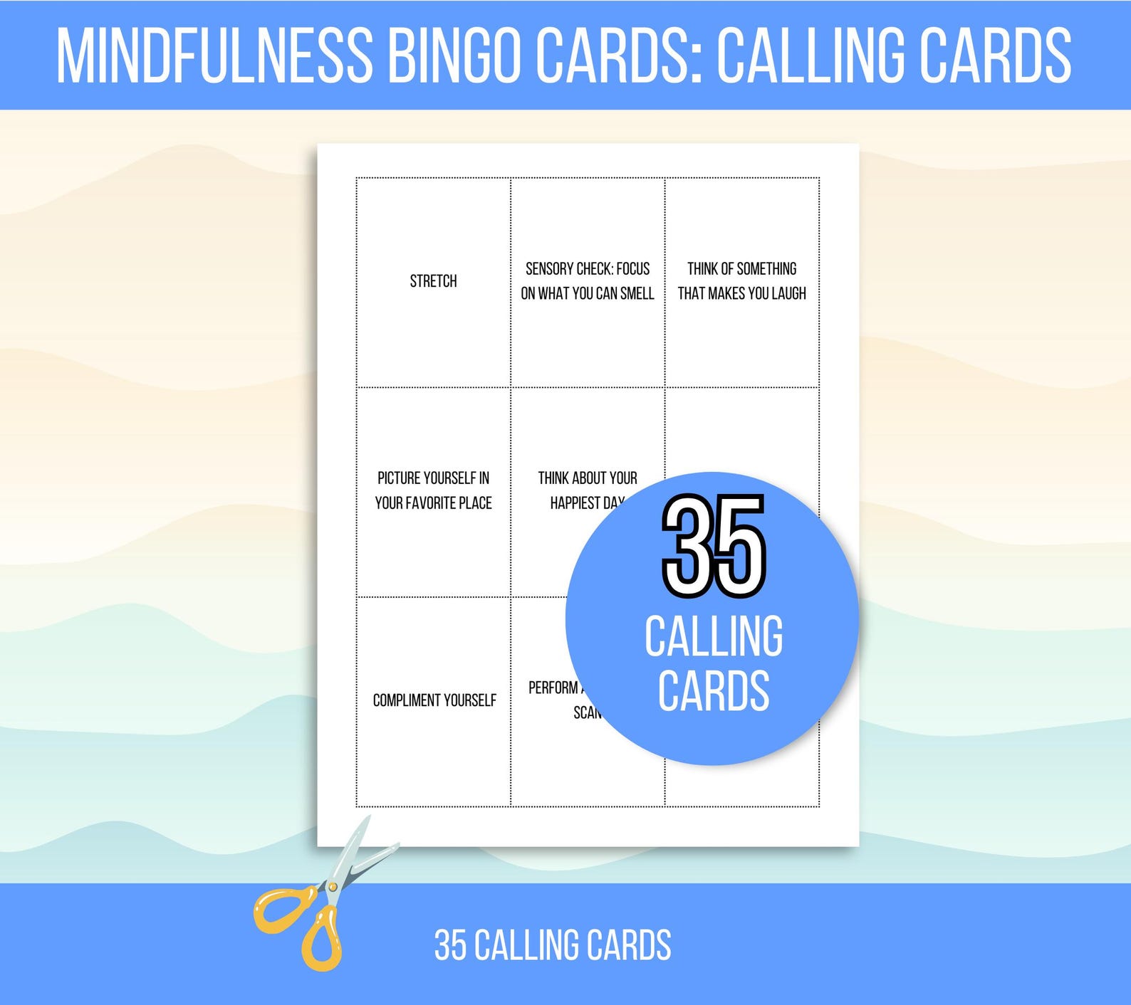 Mindfulness Bingo, 30 Mindfulness Bingo Cards for Kids, Gratitude Bingo ...