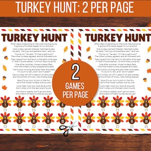 Thanksgiving Scavenger Hunt, Turkey Hunt Game, Thanksgiving Treasure ...