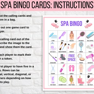 Spa Bingo, 40 Spa Bingo Cards, Spa Birthday Party Game, Girls Party ...