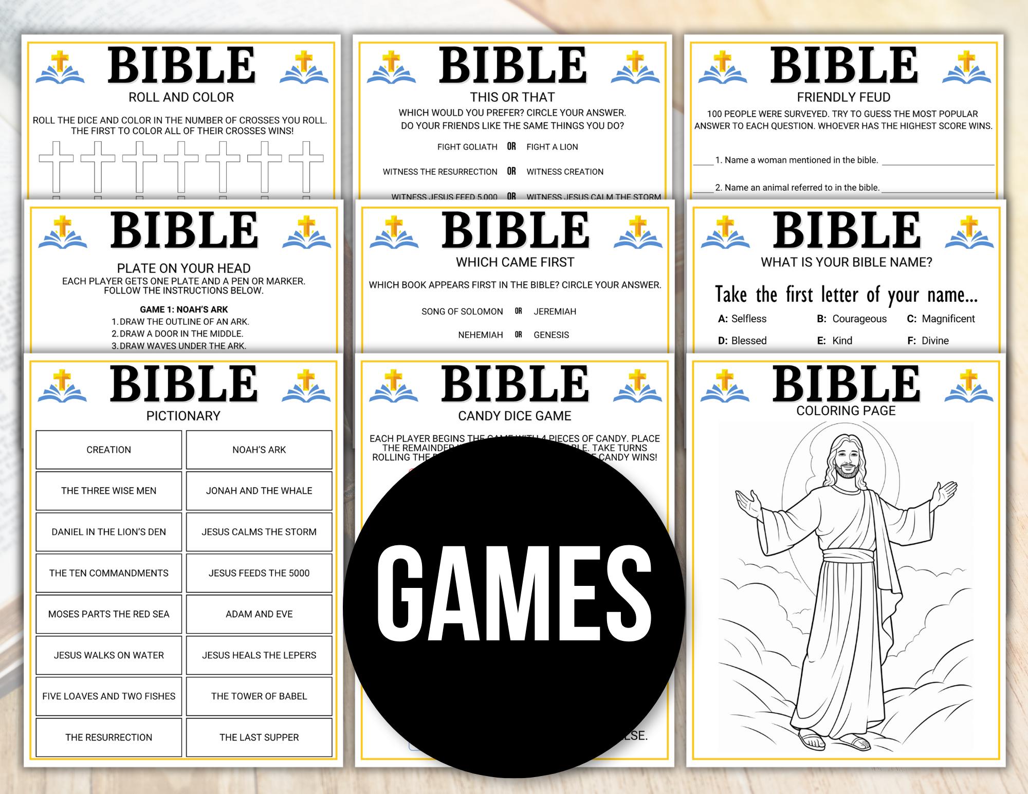 Bible Games, Bible Trivia Games, Bible Activities, Youth Group ...