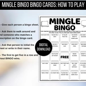 Mingle Bingo, Get to Know You Bingo, Find Someone Who Bingo, Find the ...