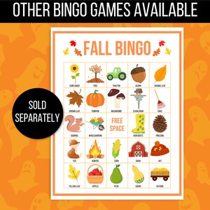 Halloween Bingo, 30 Halloween Bingo Cards, Halloween Activity, Kids ...