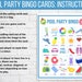 Pool Party Bingo, 30 Unique Printable Pool Bingo Cards, Pool Party Game ...