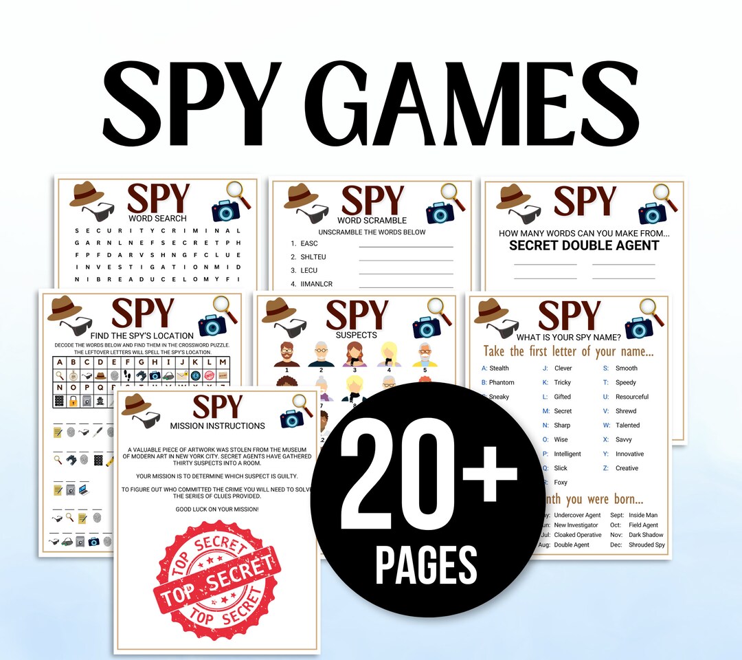 Spy Games, Secret Agent Games, Spy Party Games, Spy Activities, Spy ...