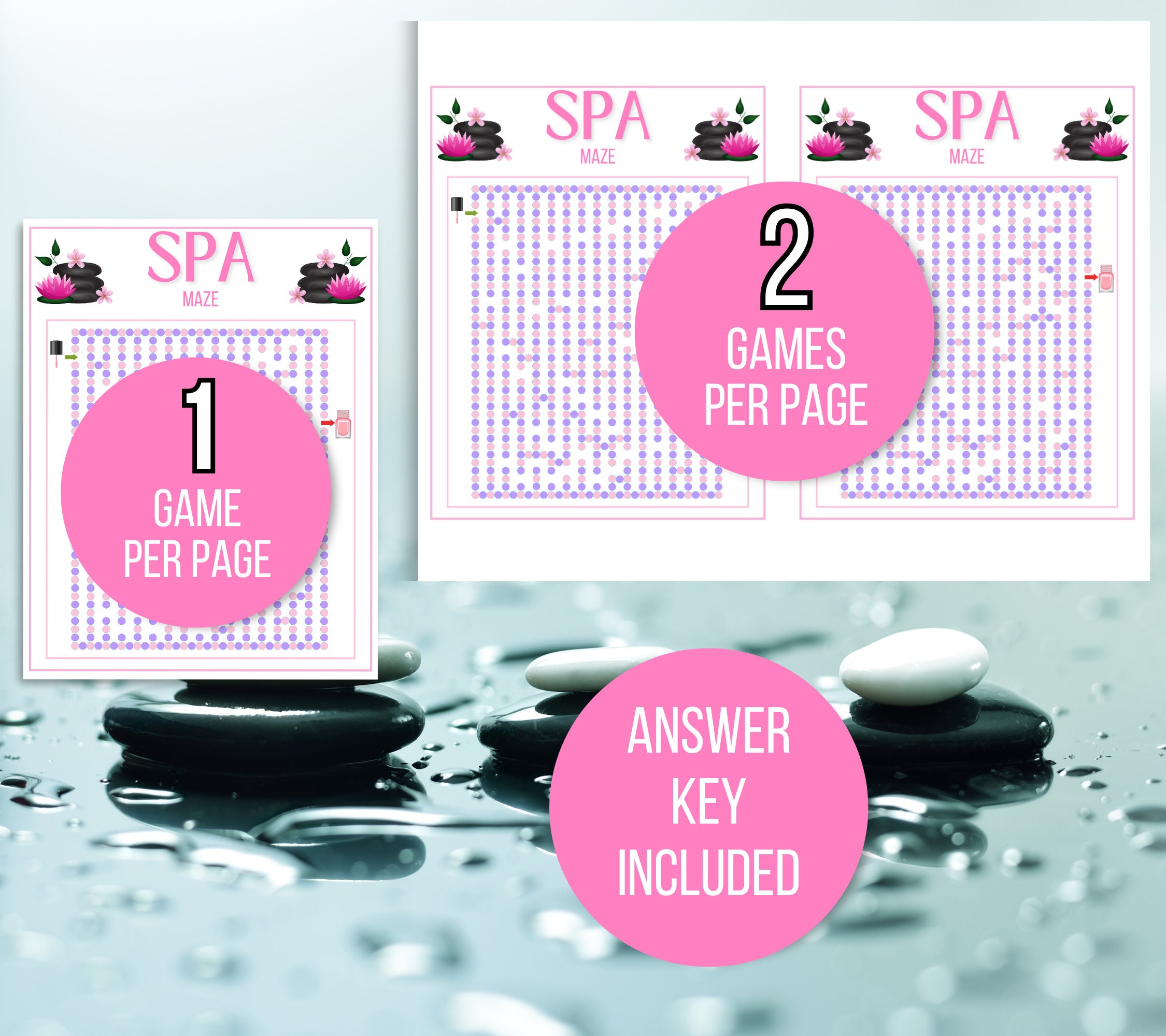 Spa Party Games Printable, Spa Party Activities, Girls Spa Party Games ...