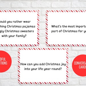 120 Christmas Conversation Cards, Christmas Icebreaker Questions ...