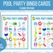 Pool Party Bingo, 30 Unique Printable Pool Bingo Cards, Pool Party Game ...