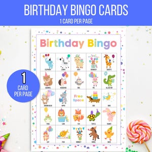 Birthday Bingo, Birthday Party Game, Happy Birthday Bingo Board Game ...