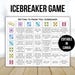 Icebreaker Game, Icebreaker Activity, Team Building Game, Table Talk ...