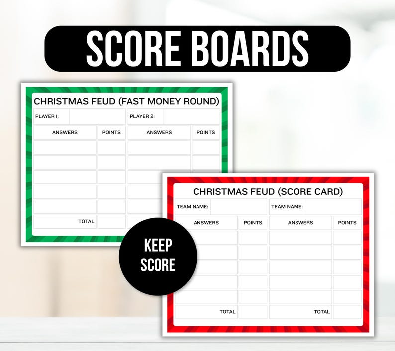 Christmas Feud Game, Christmas Friendly Feud Game, Christmas Activity ...