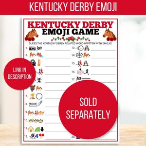 Kentucky Derby Bingo, 50 Kentucky Derby Bingo Cards, Kentucky Derby ...