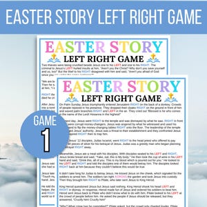 Left Right Easter Story Game, Left Right Easter Game, Left Right Easter ...