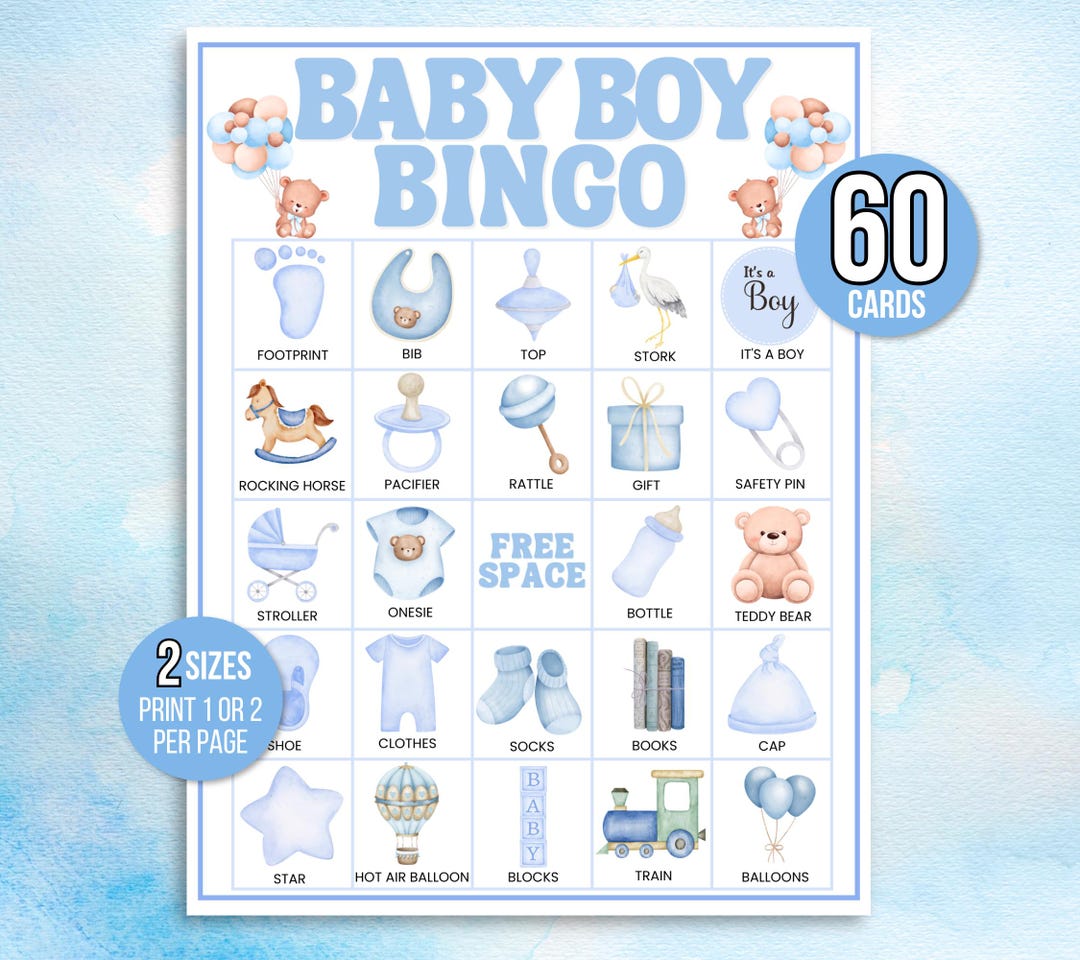 Bingo para bebés, 60 tarjetas de bingo para bebés, bingo para baby ...
