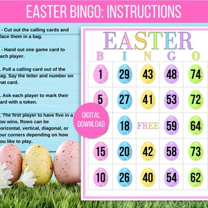 Easter Bingo, 100 Easter Bingo Cards, Easter Activity, Kids Easter ...