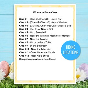 Indoor Easter Treasure Hunt for Older Kids, Easter Scavenger Hunt ...