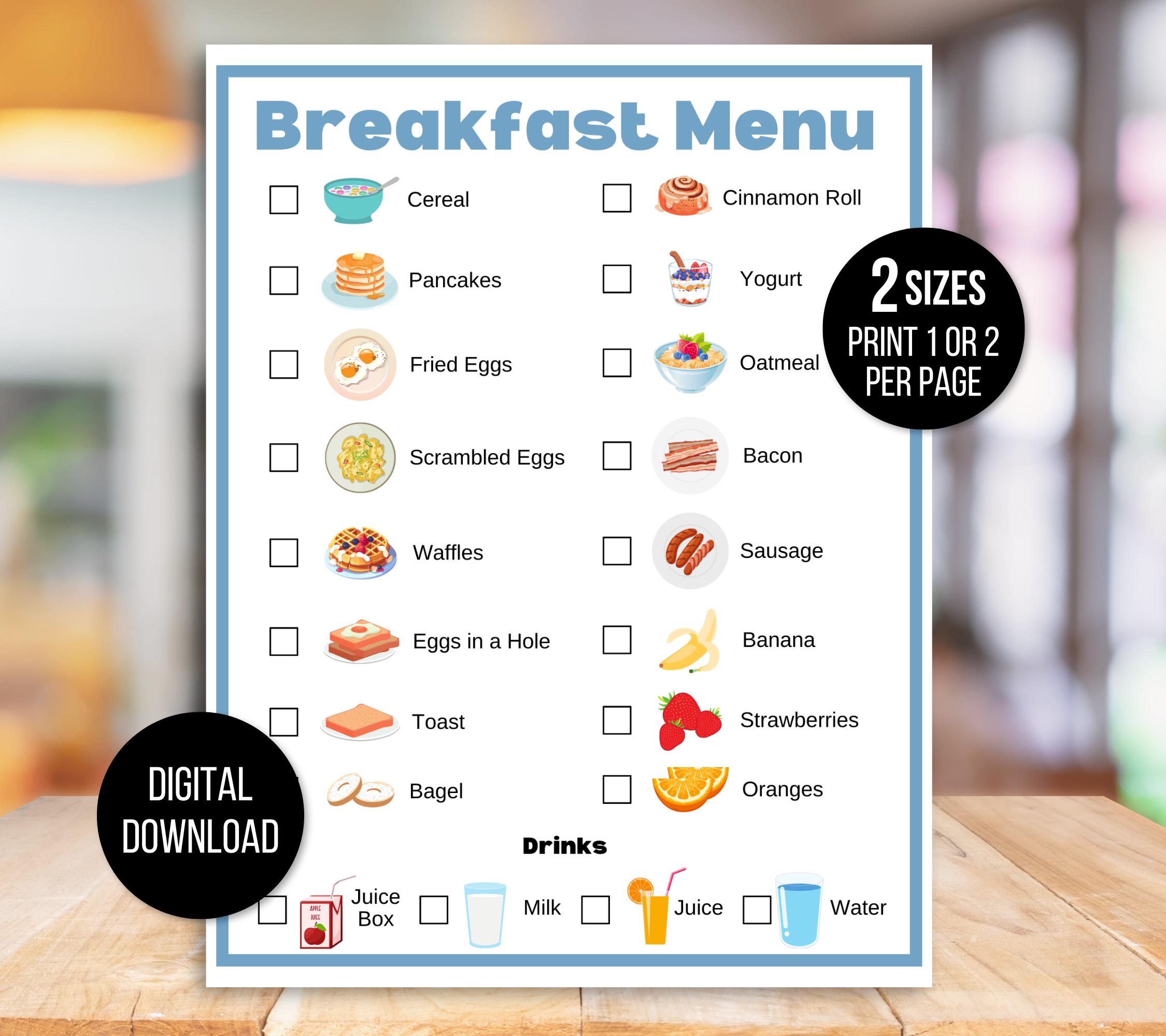 Pretend Play Menus, Pretend Restaurant Menus, Kids Play Menus, Kitchen ...