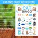 Cat Bingo, 30 Printable Cat Bingo Cards, Cat Birthday Party Game, Cat ...