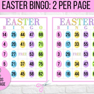 Easter Bingo, 100 Easter Bingo Cards, Easter Activity, Kids Easter ...