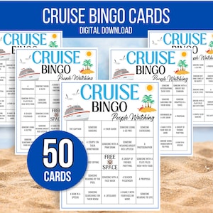 Cruise Bingo, Cruise Games, 50 Cruise Bingo Cards, Cruise Ship People ...