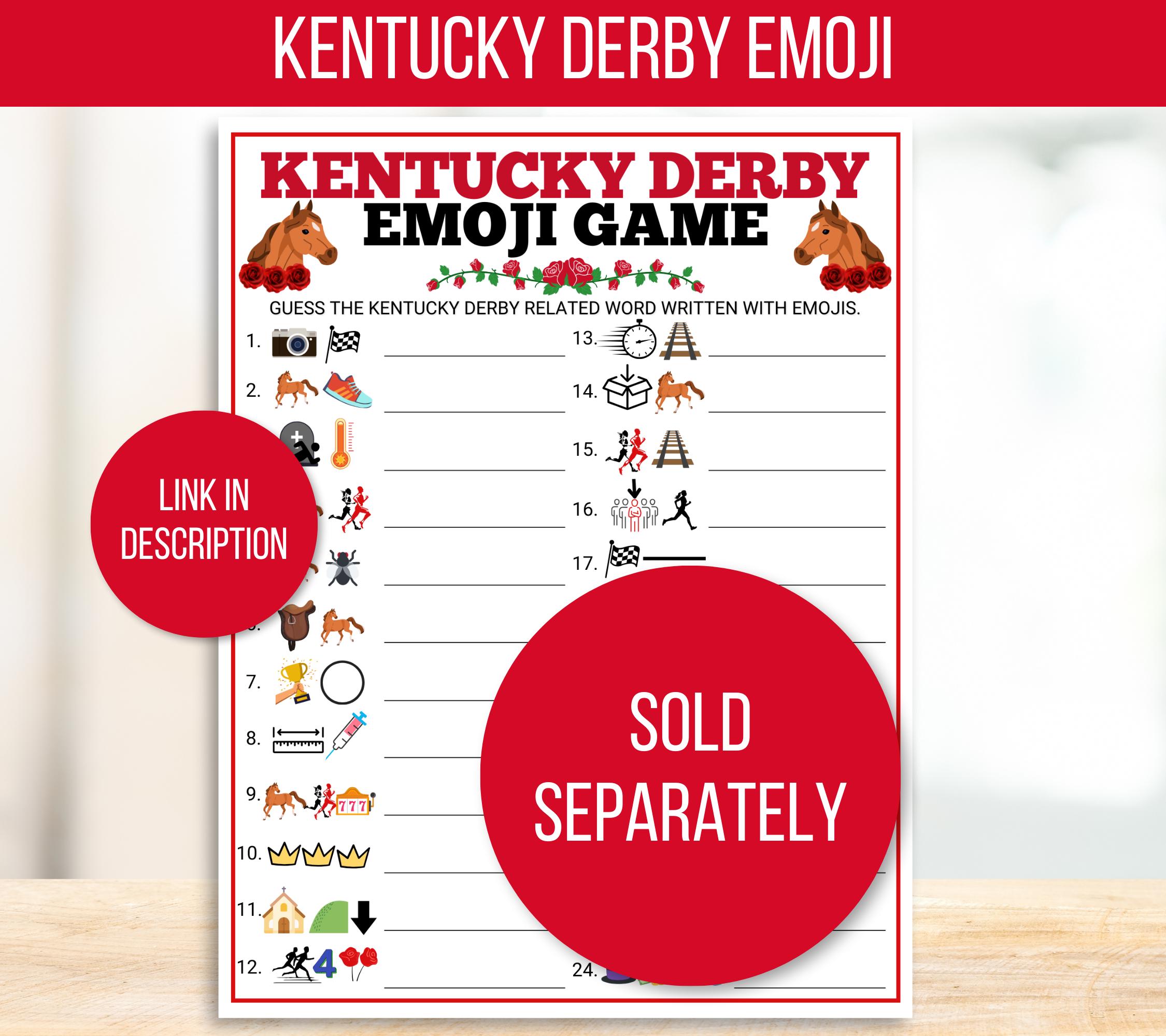 Kentucky Derby Trivia Game, Kentucky Derby Game, Kentucky Derby Trivia ...
