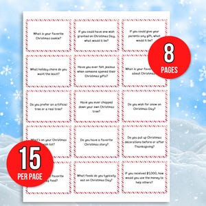 120 Christmas Conversation Cards, Christmas Icebreaker Questions ...