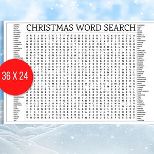 Giant Christmas Word Search, Giant Word Search, Giant Word Find ...