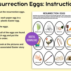 Printable Easter Story, Resurrection Story Cards, Resurrection Eggs ...