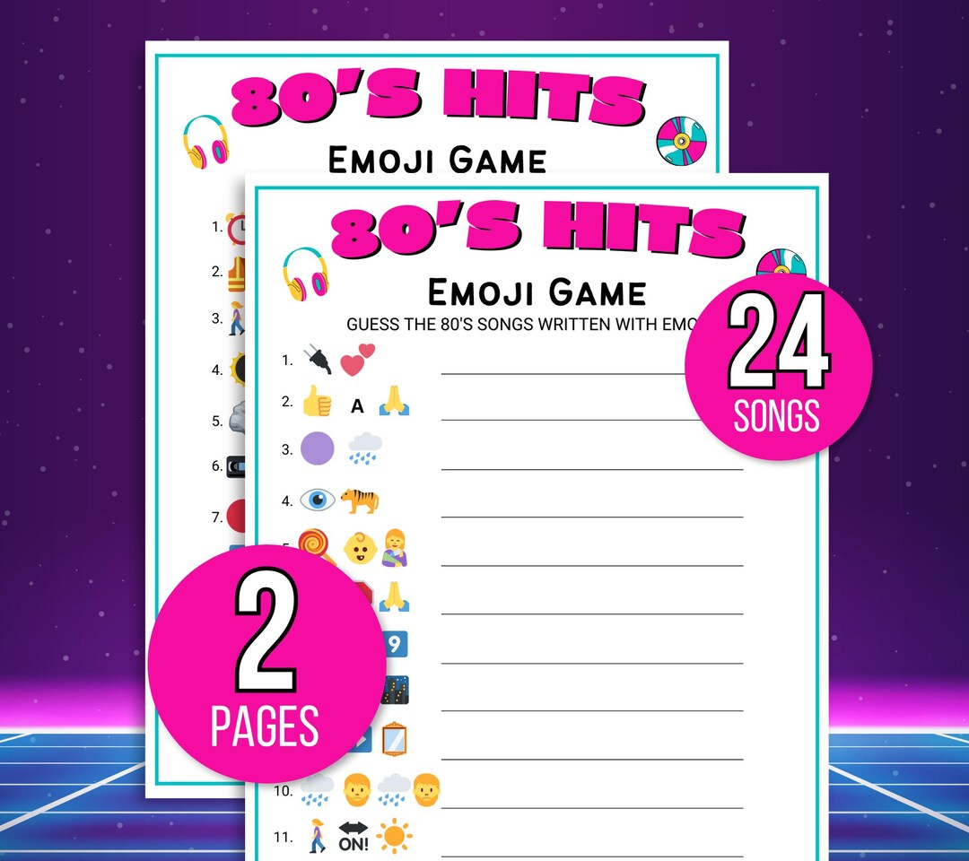 80s Emoji Game, Emoji 80s Game, 80s Music Game, 80s Pop Culture Quiz ...