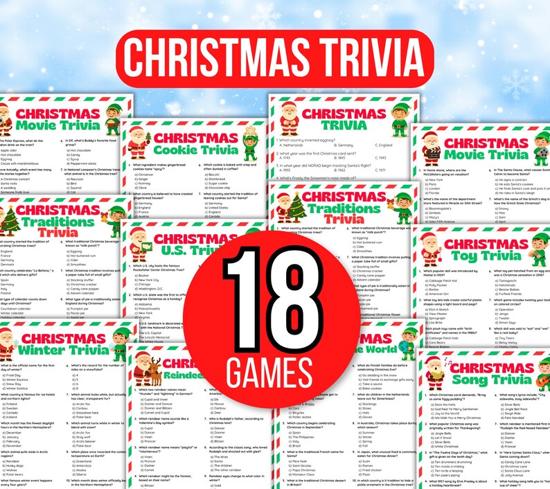 Christmas Trivia Games, Office Christmas Party Games, Christmas ...
