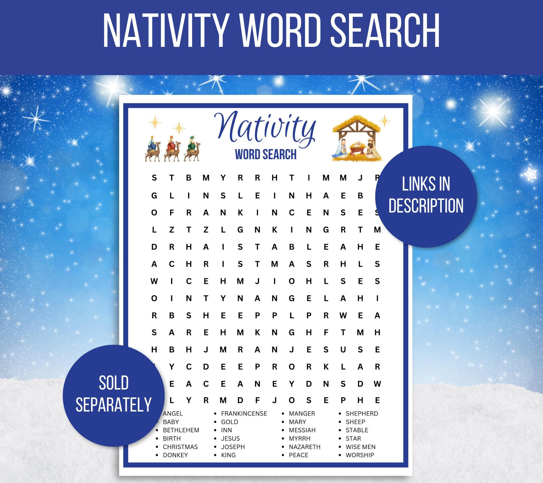 Nativity I Spy, Holiday I Spy, Nativity Seek and Find, Christmas ...