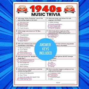 Decades Trivia, Decades Game Bundle, Decade Trivia Night Games, Decades ...