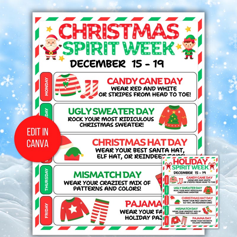 Christmas Daycare Flyer - Etsy