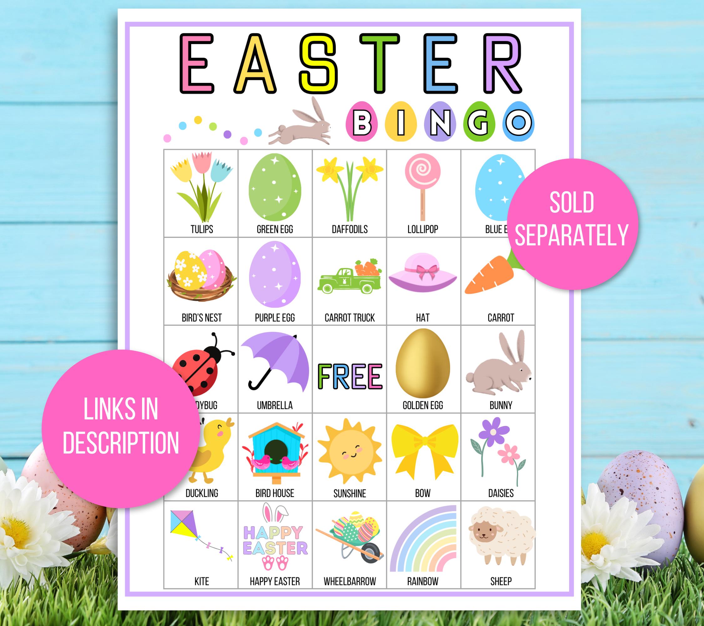 Easter Bingo, 100 Easter Bingo Cards, Easter Activity, Kids Easter ...