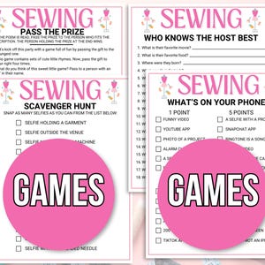 Sewing Games, Sewing Games, Sewing Party Games, Sewing Club Game ...