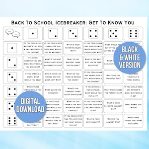 Icebreaker Game, Back to School Icebreaker, Team Building Game, Table ...