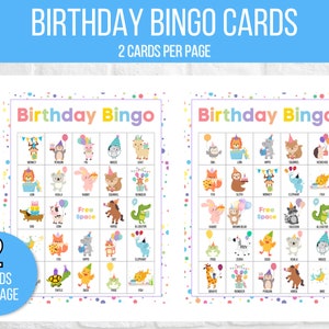 Birthday Bingo, Birthday Party Game, Happy Birthday Bingo Board Game ...