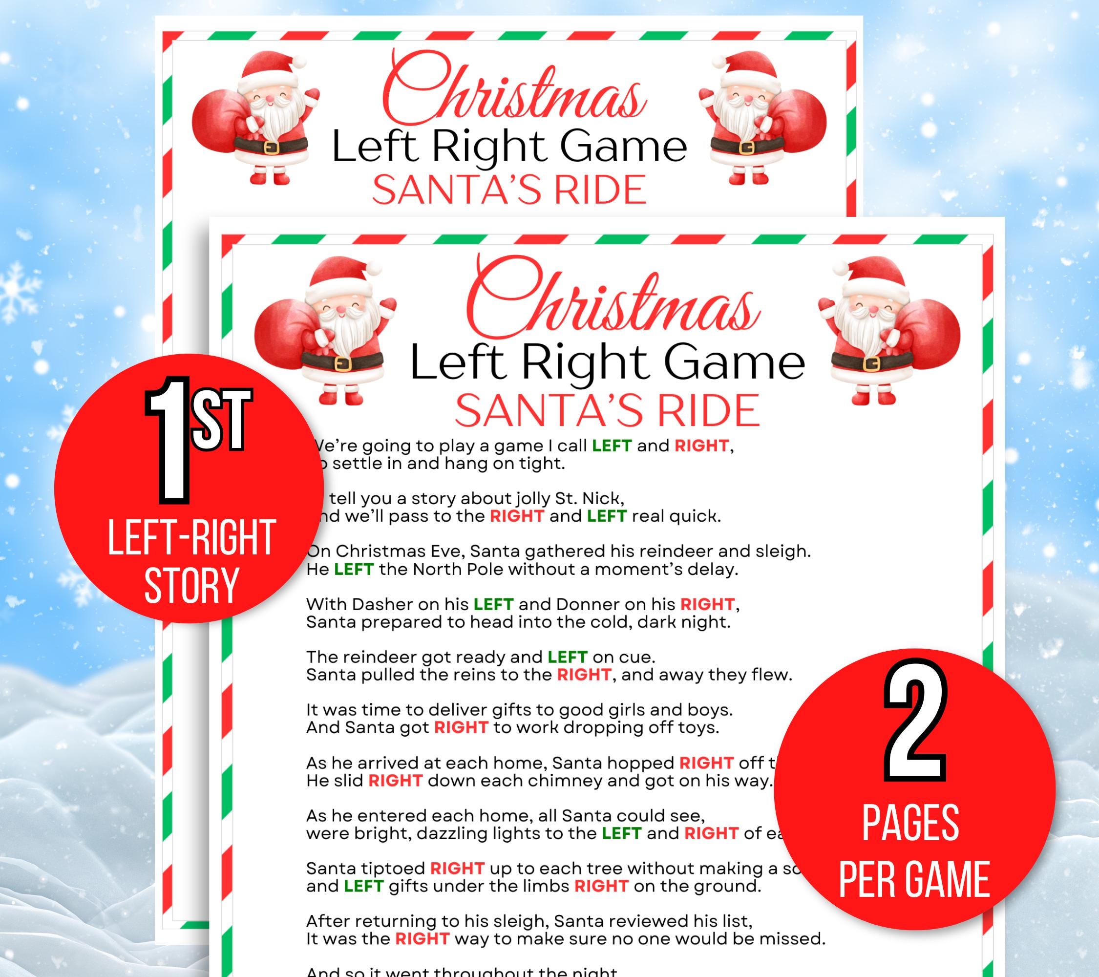 Christmas Left Right Game, Christmas Games, Christmas Pass the Present ...
