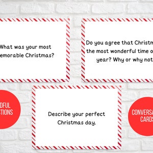 120 Christmas Conversation Cards, Christmas Icebreaker Questions ...