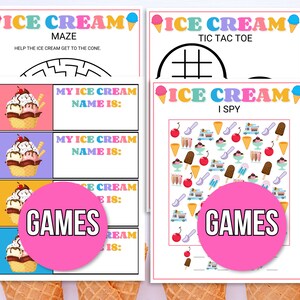 Ice Cream Party Games Bundle, Ice Cream Games, Ice Cream Activities ...