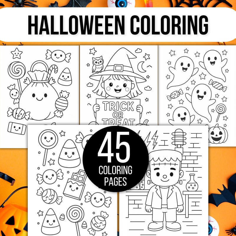 Witch Coloring Book - Etsy