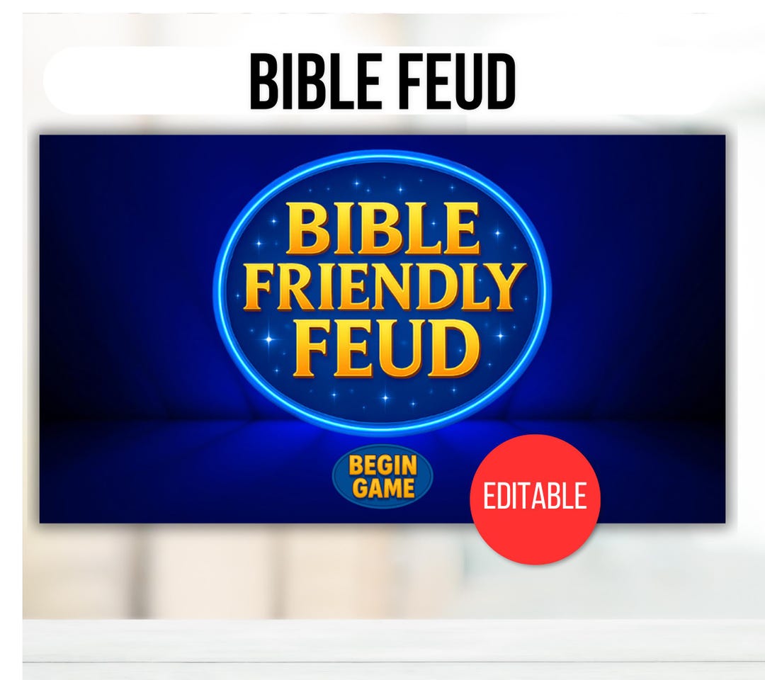 Editable Bible Feud Game, Bible Trivia Game Template, Interactive Bible ...
