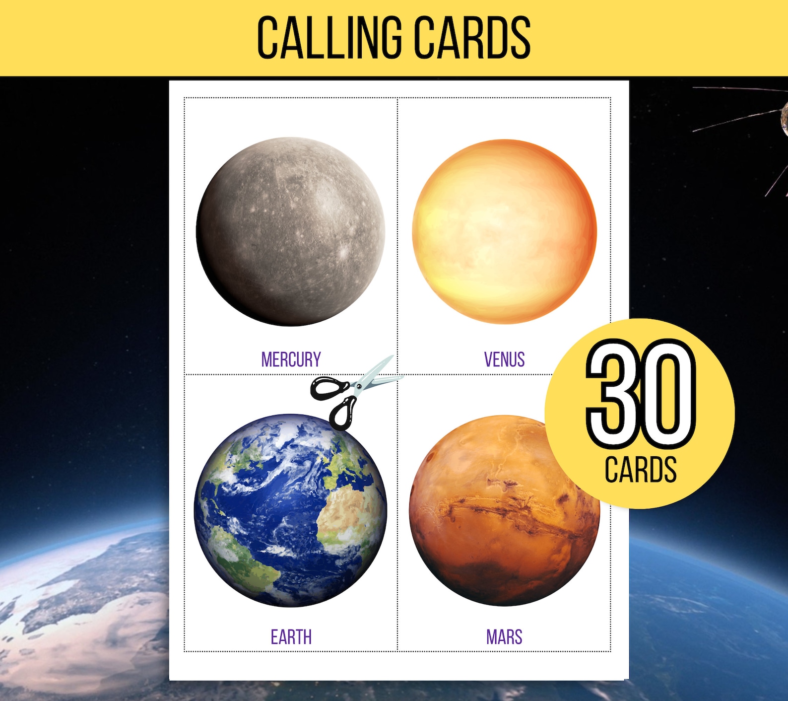 Outer Space Bingo, Solar System Bingo, Astronomy Bingo, 40 Printable ...