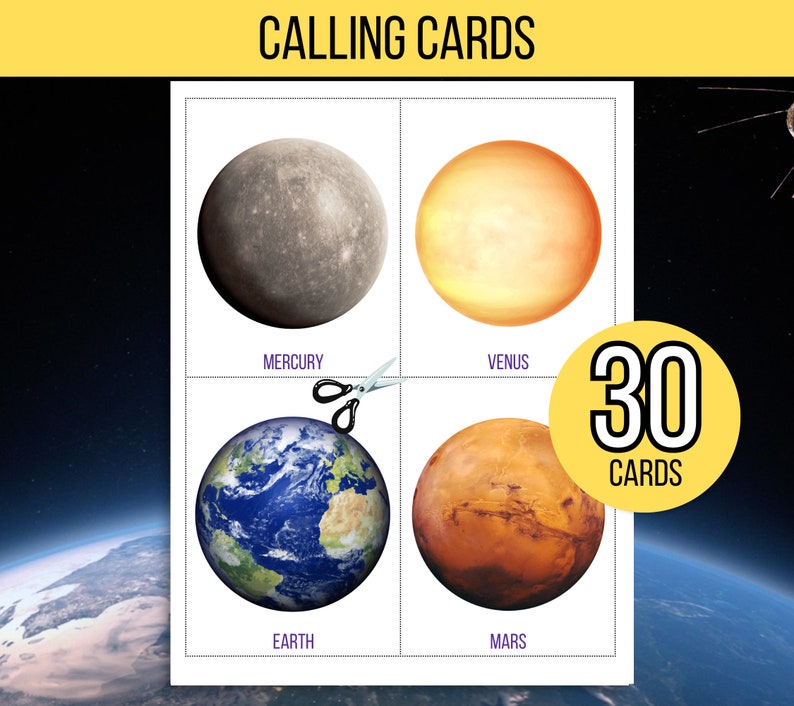 Outer Space Bingo, Solar System Bingo, Astronomy Bingo, 40 Printable ...