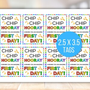 Chip Chip Hooray First Day Sign, Chip Chip Hooray First Day Tags, Back ...