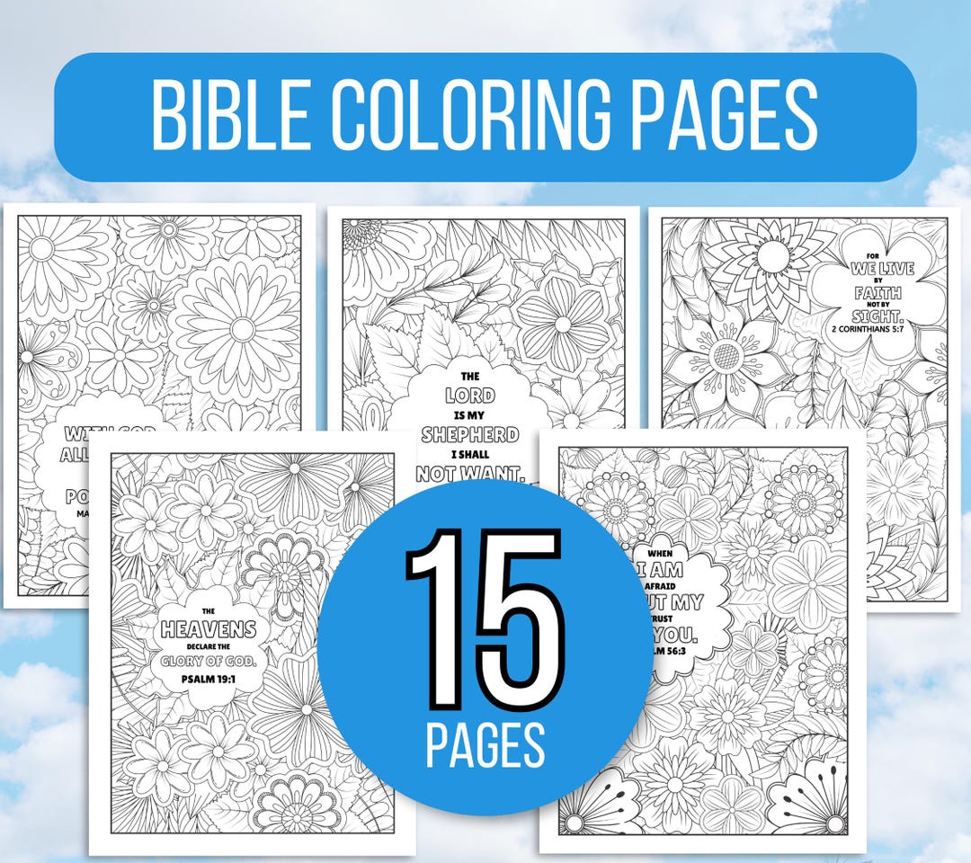 15 Bible Verse Coloring Pages, Bible Coloring Pages, Christian Coloring ...