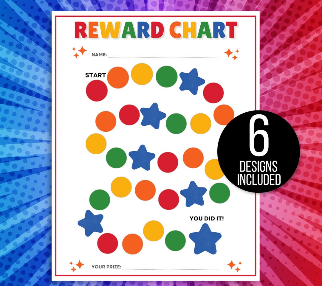 Printable Kids Reward Chart, Rainbow Reward Chart, Unicorn Behavior ...