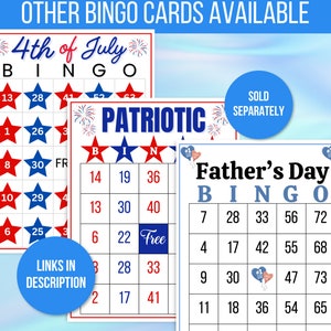 Printable Father's Day Bingo, 30 Father's Day Bingo Cards, Father's Day ...