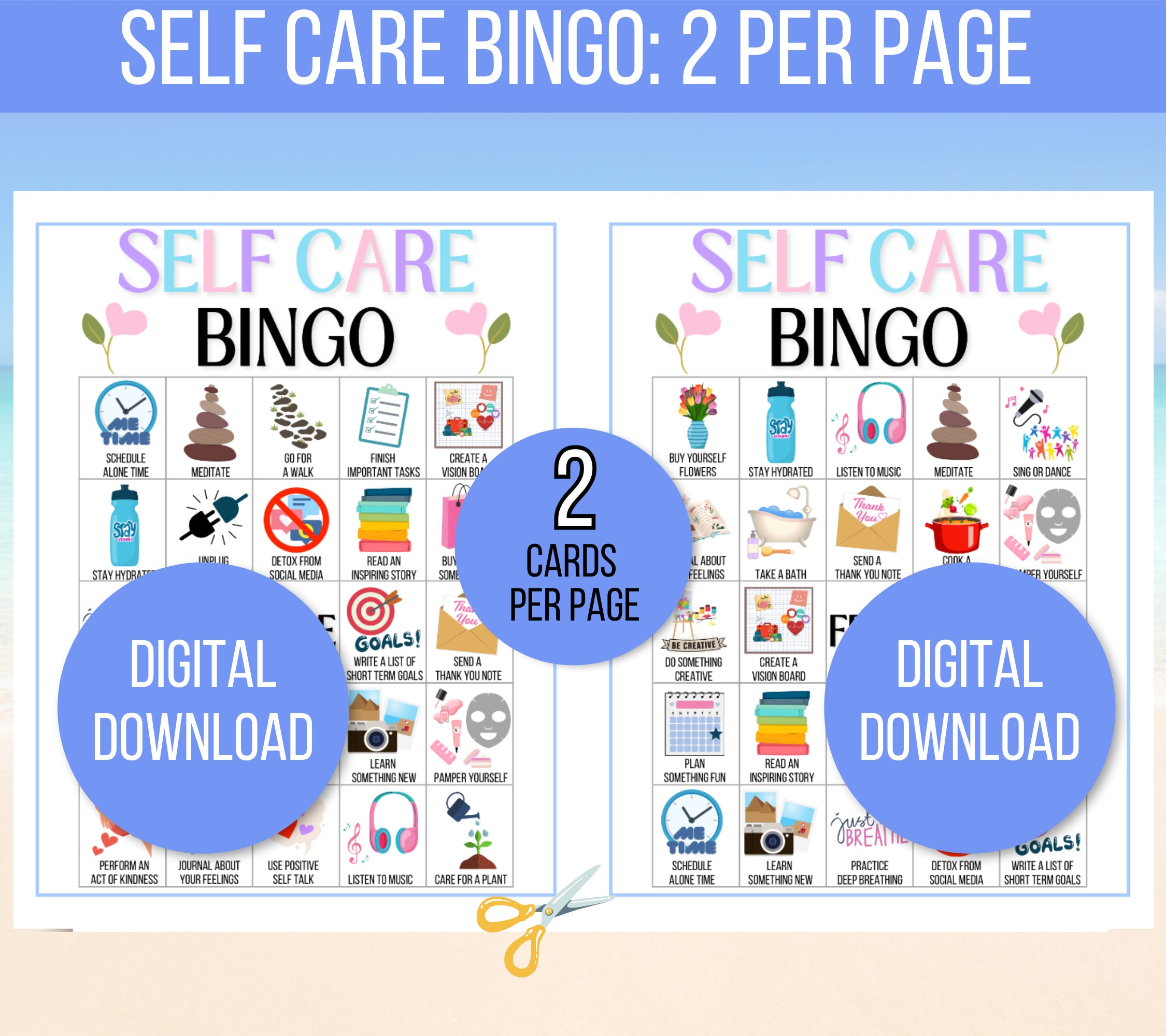 Self Care Bingo, 30 Self Care Bingo Cards, Self Care Challenge, Self ...